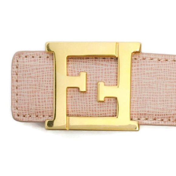 Fendi | Accessories | Fendi Bisque Textured Leather Logo Belt | Poshmark
